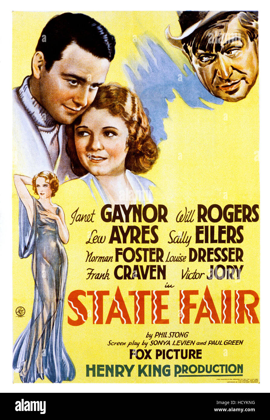 STATE FAIR, Lew Ayres, Janet Gaynor, Will Rogers, 1933, TM and ...