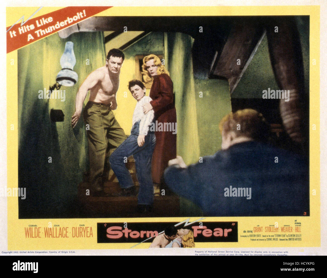 STORM FEAR, Cornel Wilde, David Stollery, Jean Wallace, 1955 Stock ...