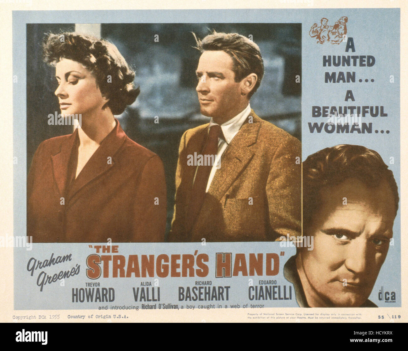 THE STRANGER'S HAND, (aka LA MANO DELLO STRANIERO), US lobbycard, from ...