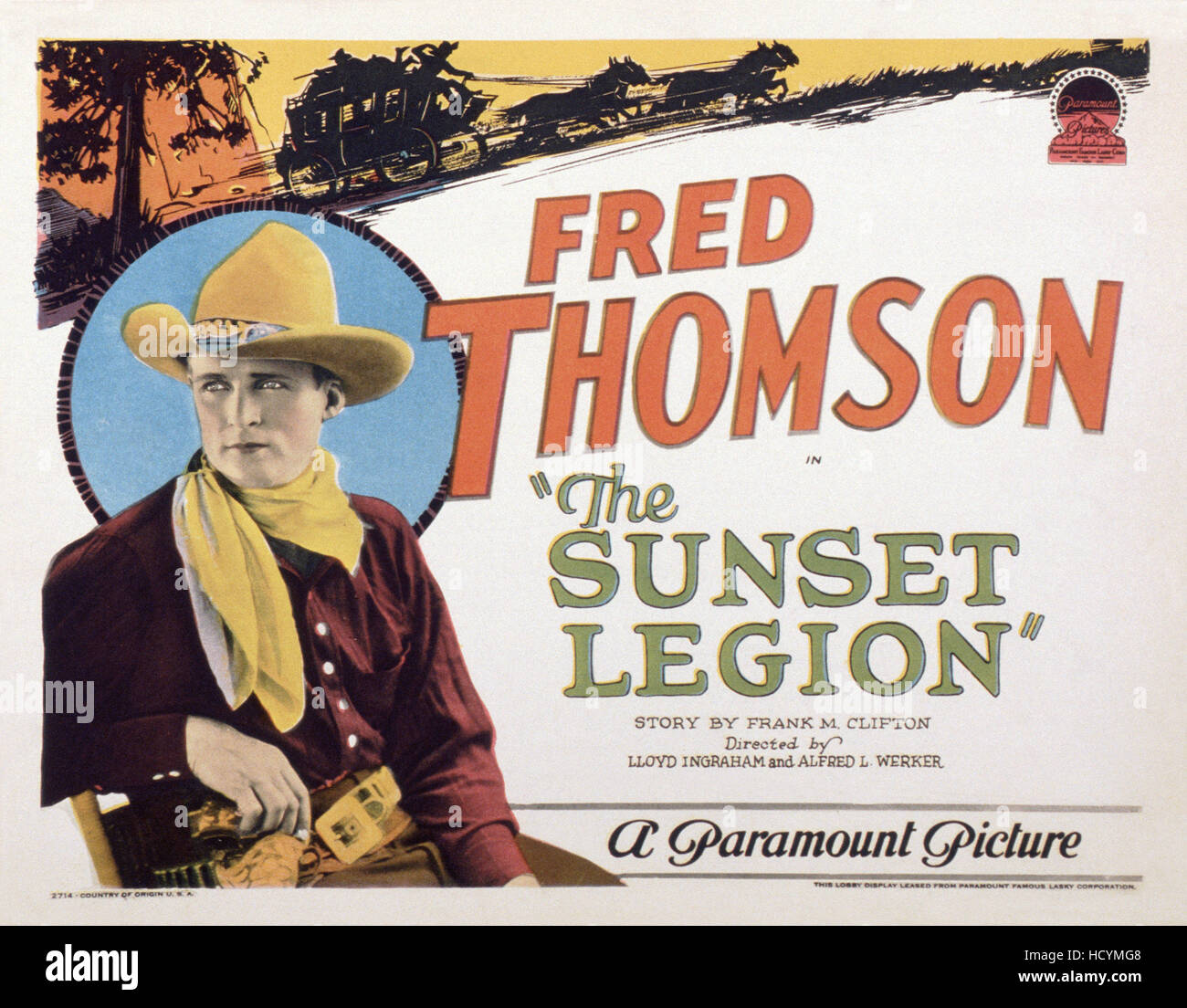 THE SUNSET LEGION, US lobbycard, Fred Thomson, 1928 Stock Photo - Alamy