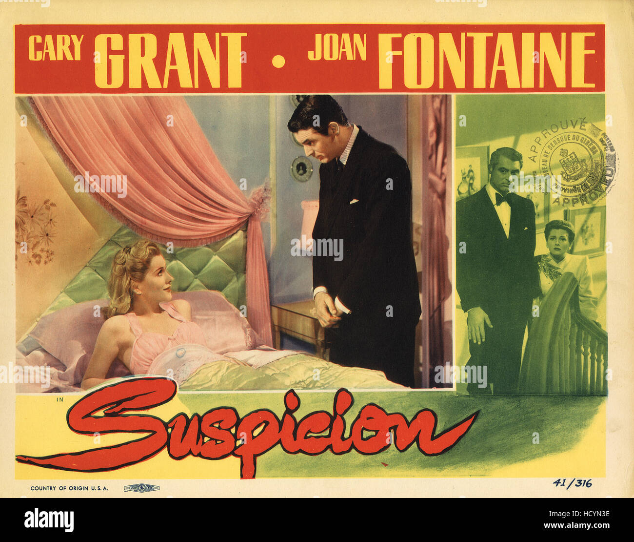 SUSPICION, Joan Fontaine, Cary Grant, 1941 Stock Photo - Alamy