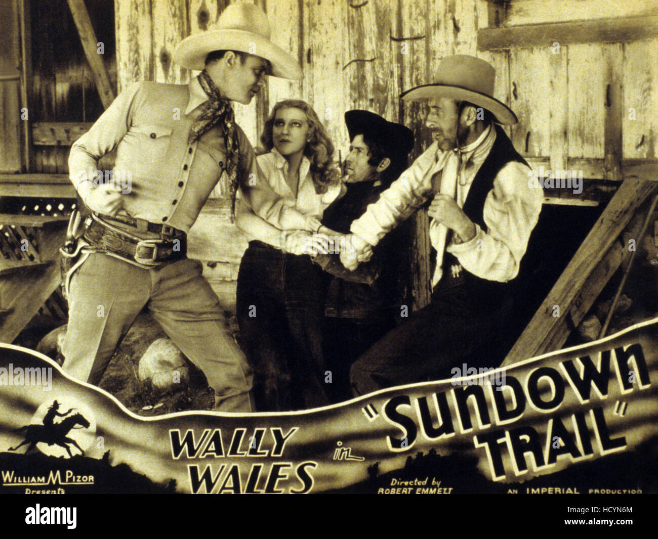 SUNDOWN TRAIL, left: Wally Wales (aka Hal Taliaferro), second from left ...