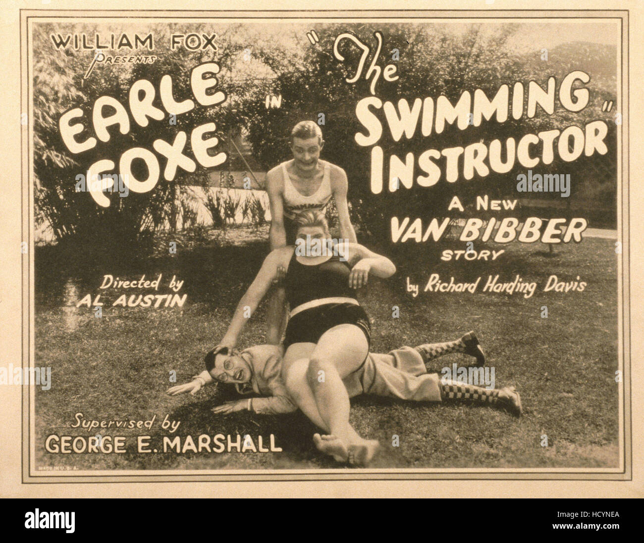 THE SWIMMING INSTRUCTOR, US lobbycard, Earle Foxe (rear), 1926, TM ...