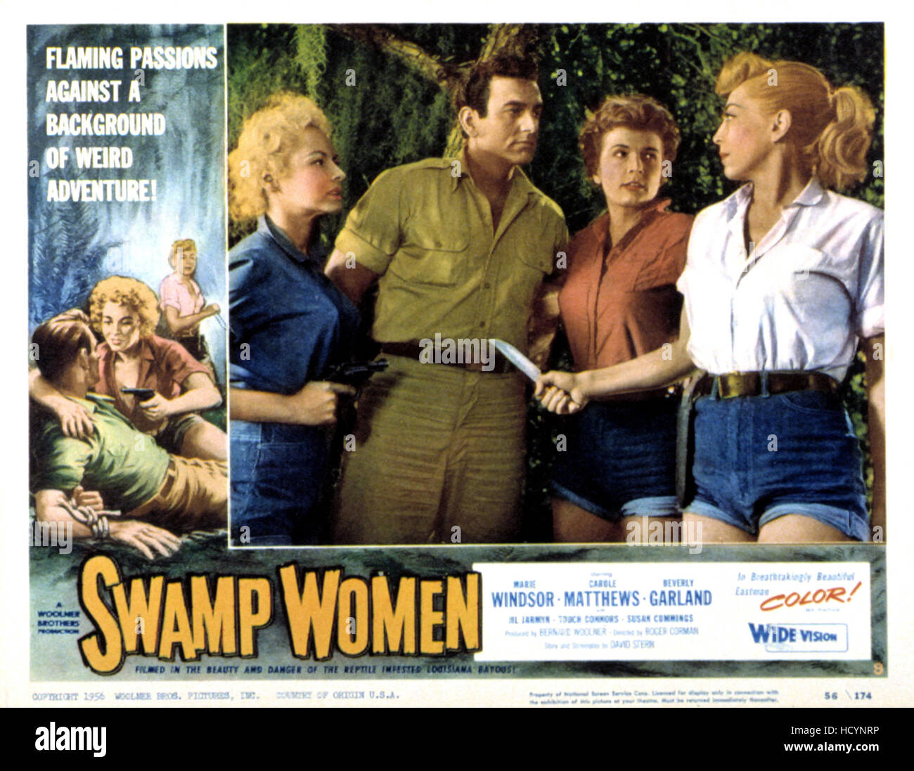 SWAMP WOMEN, Beverly Garland, Mike Connors, Jil Jarmyn, Marie Windsor ...