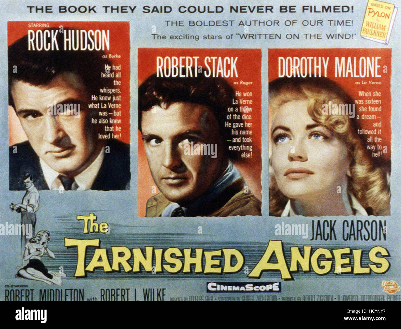 THE TARNISHED ANGELS, Rock Hudson, Robert Stack, Dorothy Malone, 1958 ...