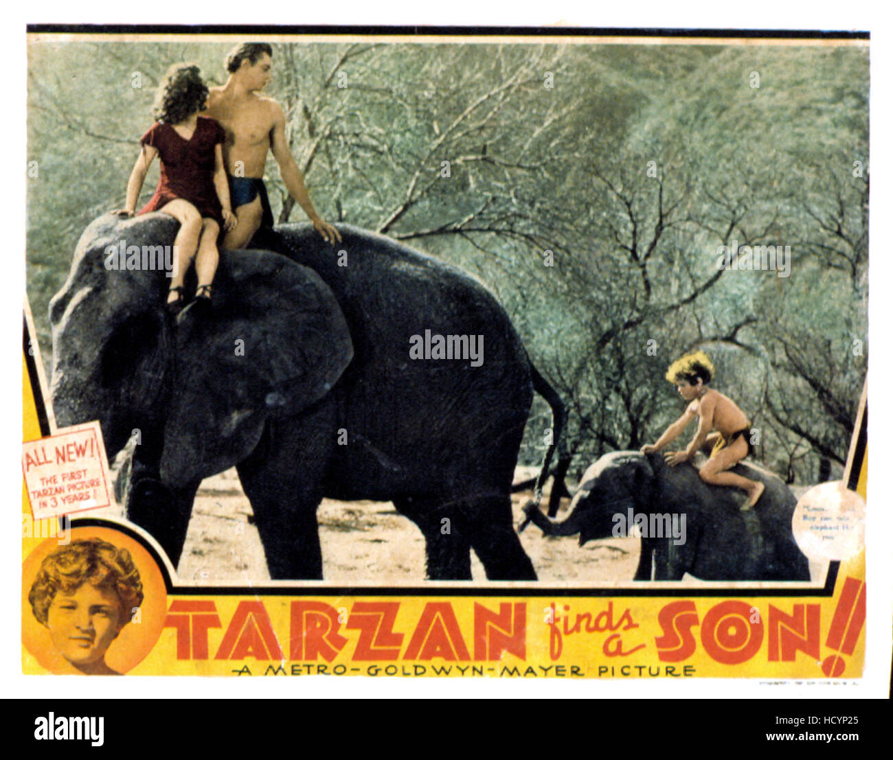 TARZAN FINDS A SON, Maureen O'Sullivan, Johnny Weissmuller, Johnny Sheffield, 1939 Stock Photo ...