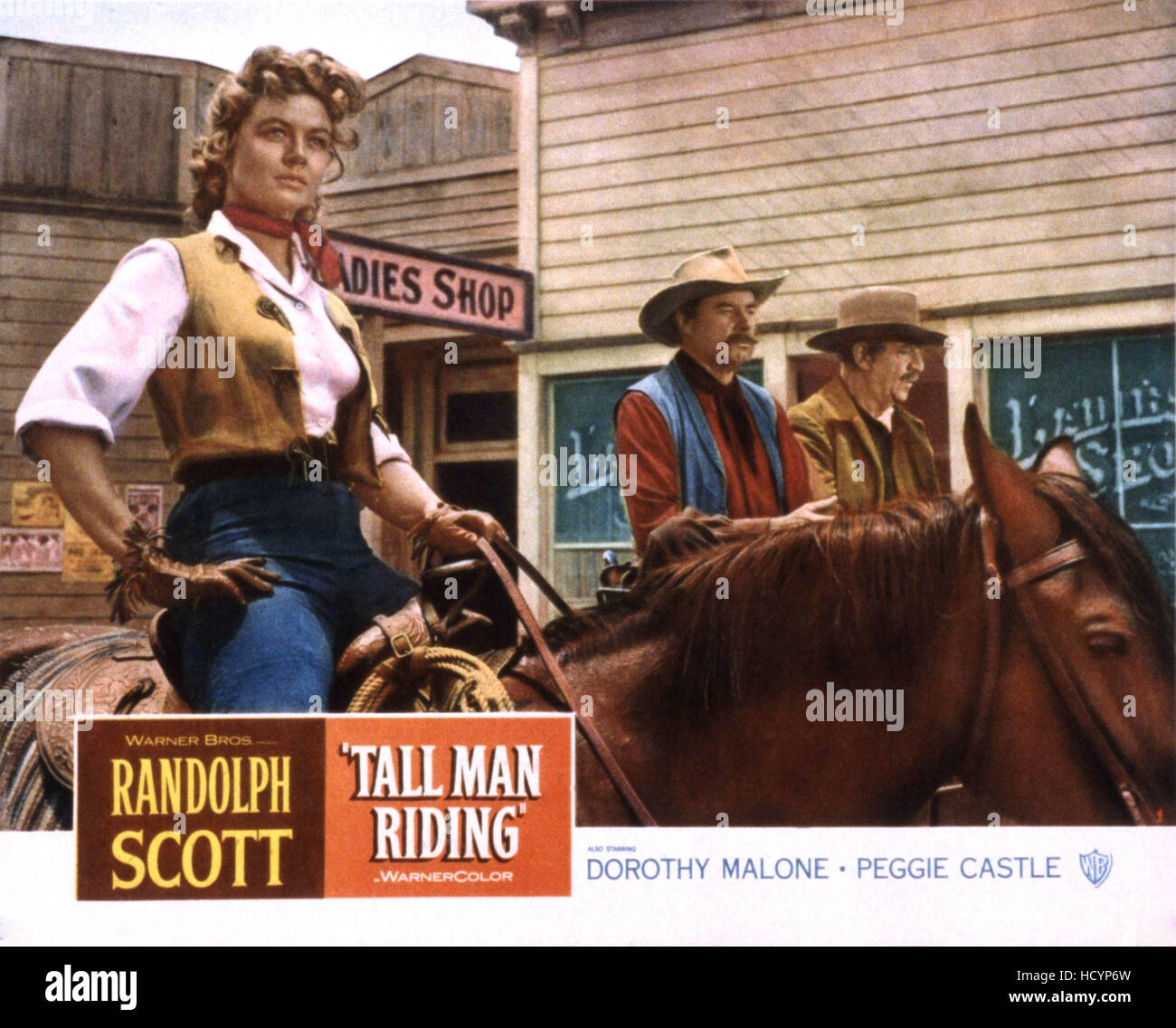 TALL MAN RIDING, Dorothy Malone, 1955 Stock Photo - Alamy