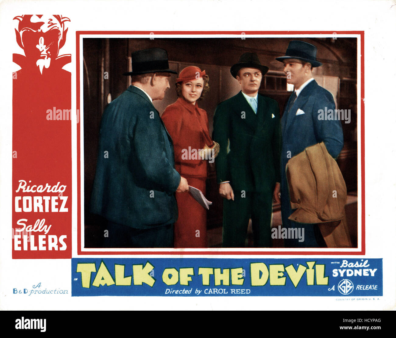 TALK OF THE DEVIL, from left, Basil Sydney, Sally Eilers, Randle Ayrton ...