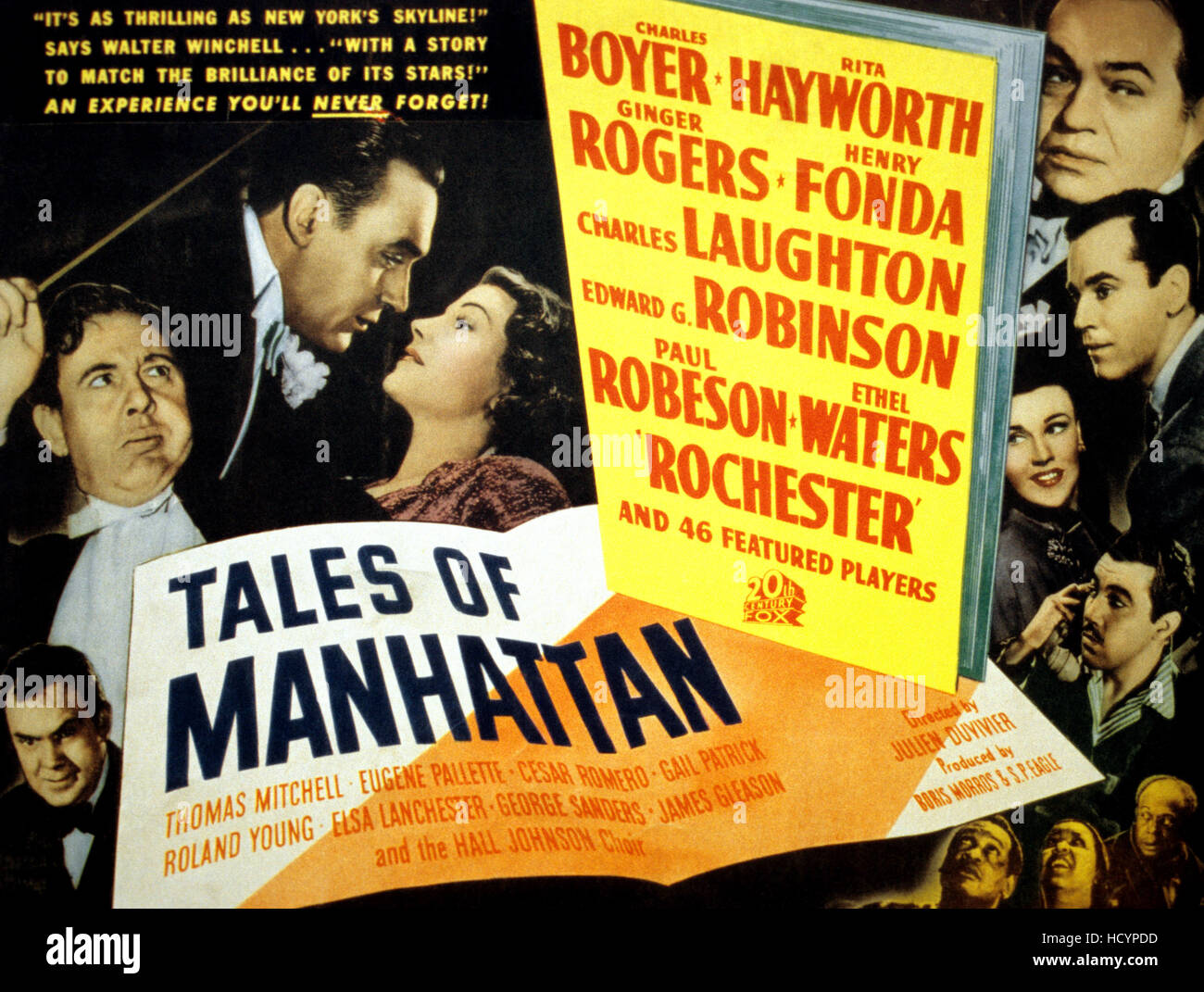 TALES OF MANHATTAN, left top to bottom: Charles Boyer, Rita Hawyworth ...