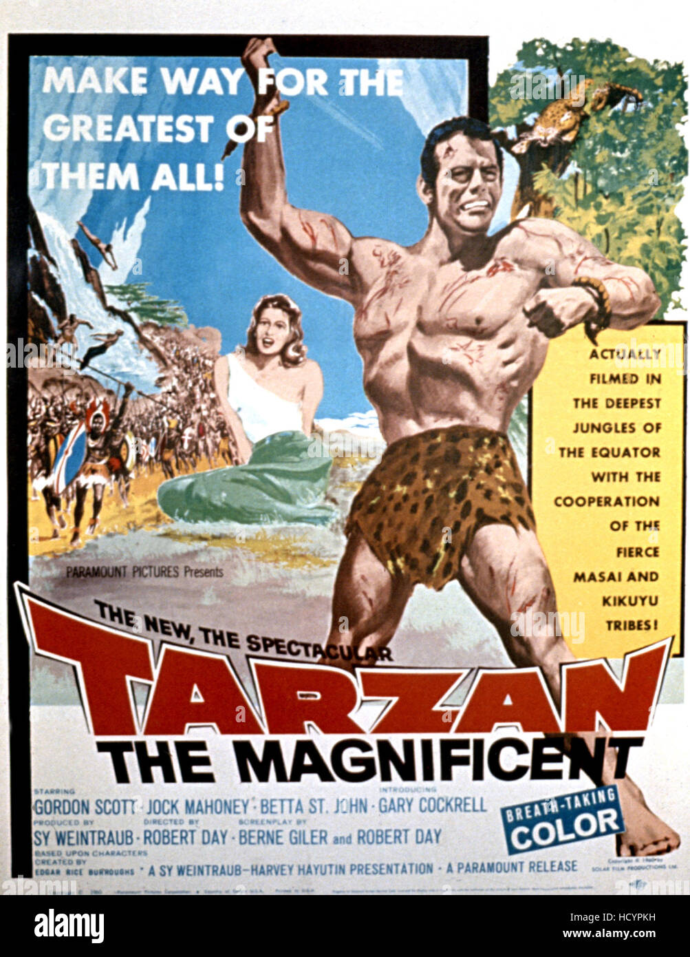 TARZAN THE MAGNIFICENT, Betta St. John, Gordon Scott, 1960 Stock Photo ...