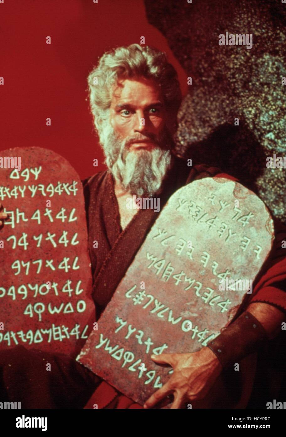 THE TEN COMMANDMENTS, Charlton Heston, 1956 Stock Photo - Alamy