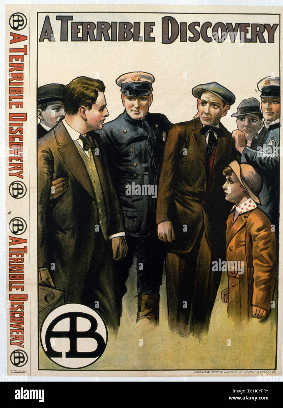 A TERRIBLE DISCOVERY, US poster, Edna Foster (right), 1911 Stock Photo ...