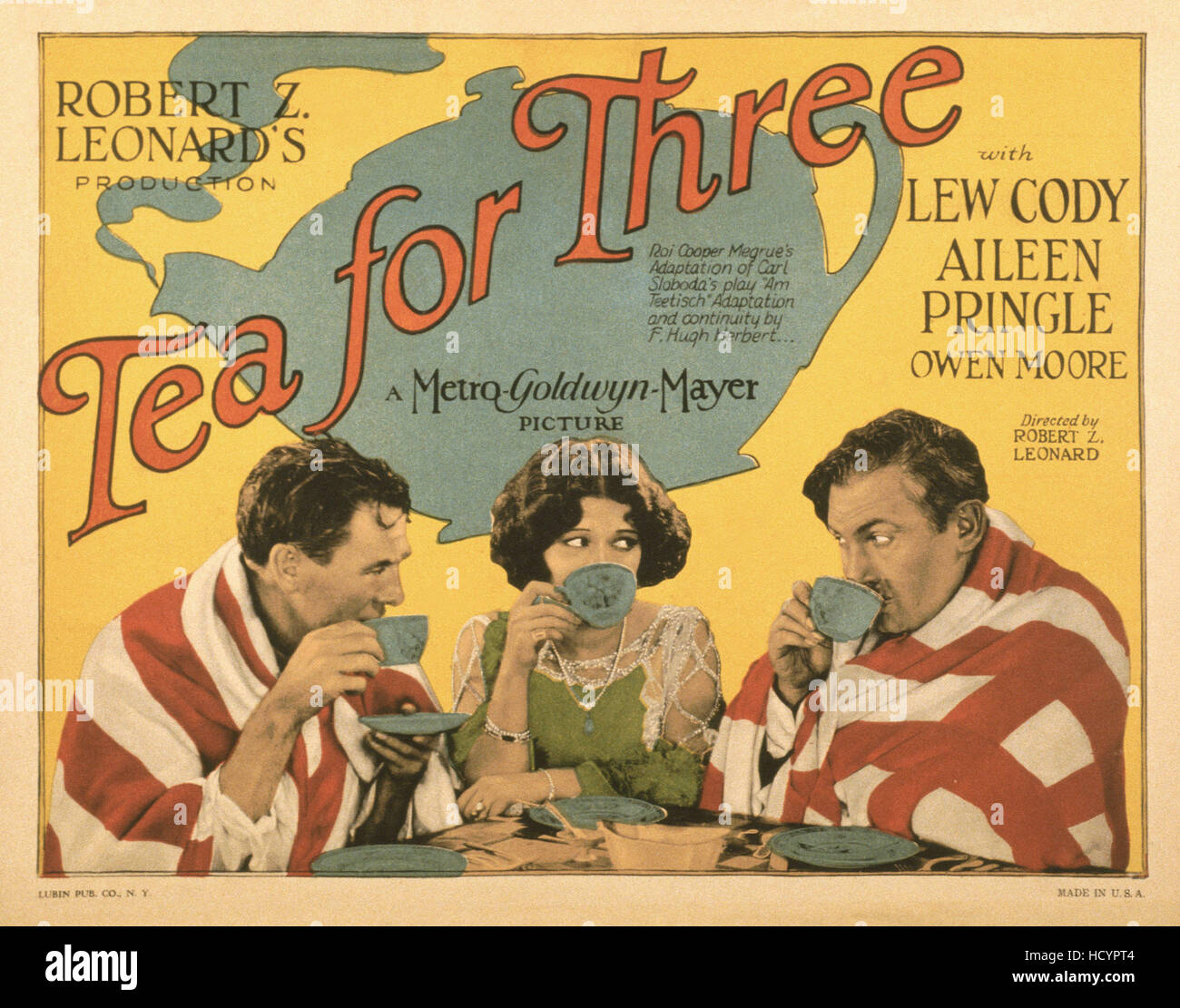 TEA FOR THREE, US poster, from left: Owen Moore, Aileen Pringle, Lew ...