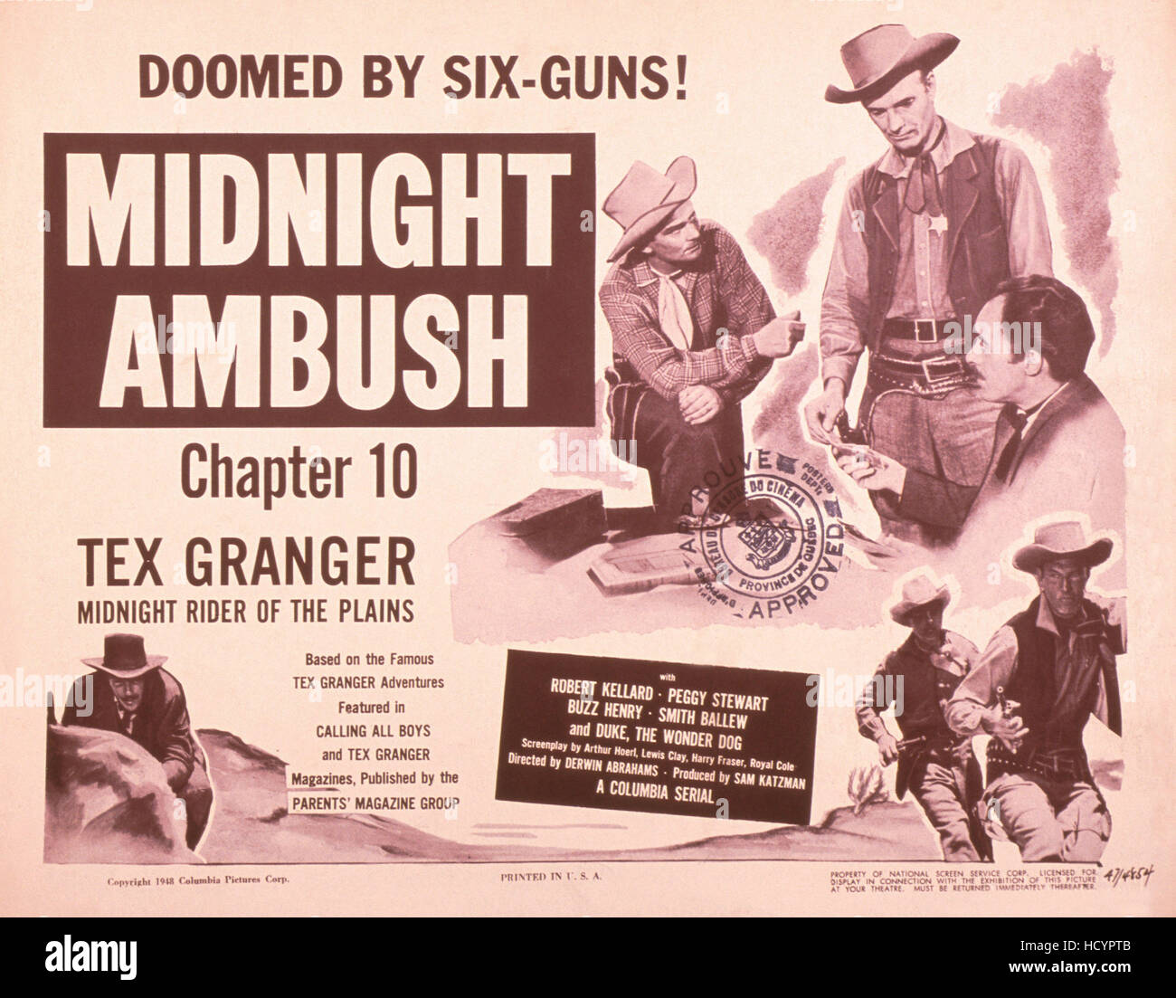 TEX GRANGER: MIDNIGHT RIDER OF THE PLAINS, US poster, top from left ...