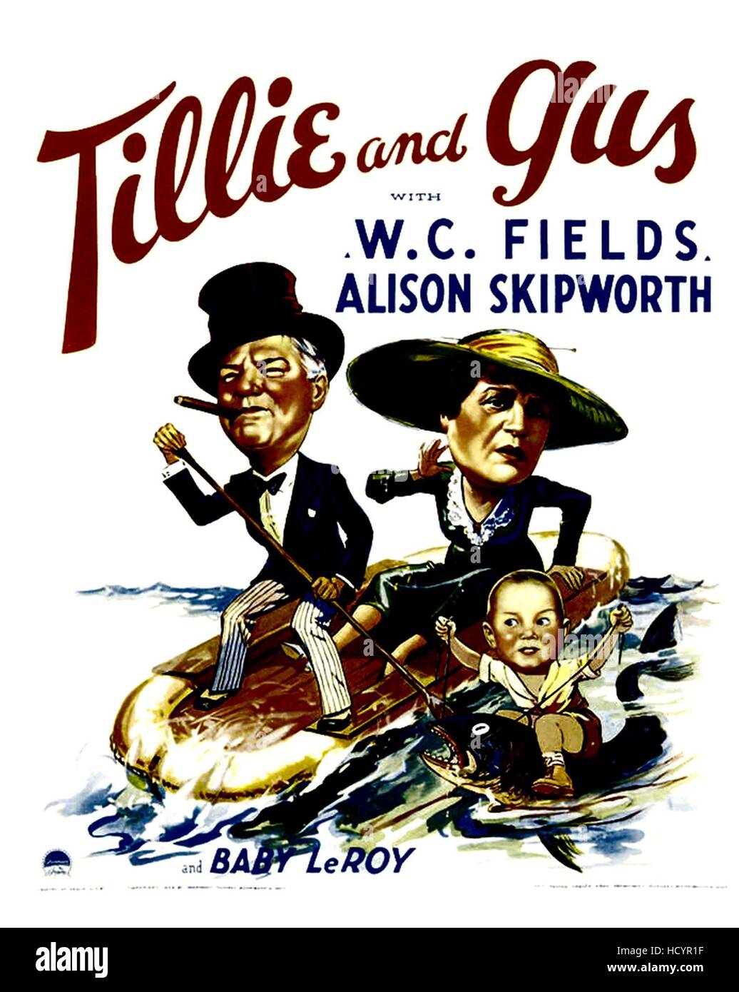 TILLIE AND GUS, W.C. Fields, Alison Skipworth, Baby LeRoy, 1933 Stock ...