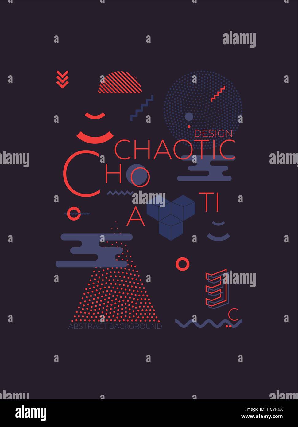 Chaotic geometric abstract Stock Vector Images - Alamy