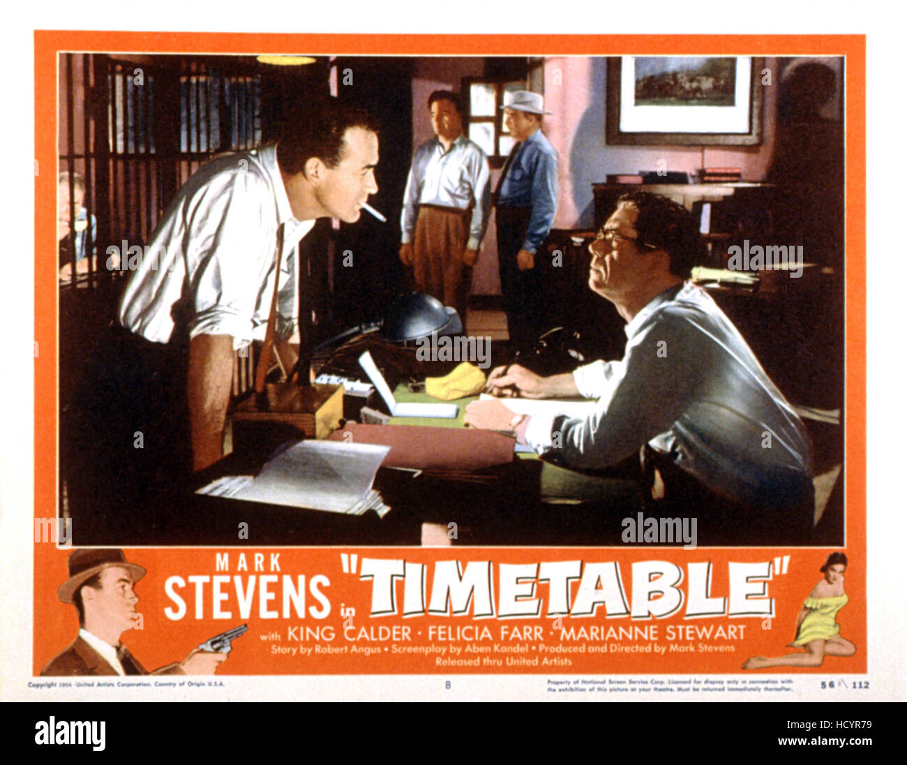 TIMETABLE, Mark Stevens, King Calder, 1956 Stock Photo - Alamy