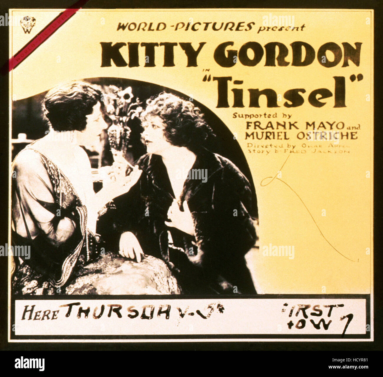 TINSEL, US lobbycard, from left: Kitty Gordon, Muriel Ostriche, 1918 ...
