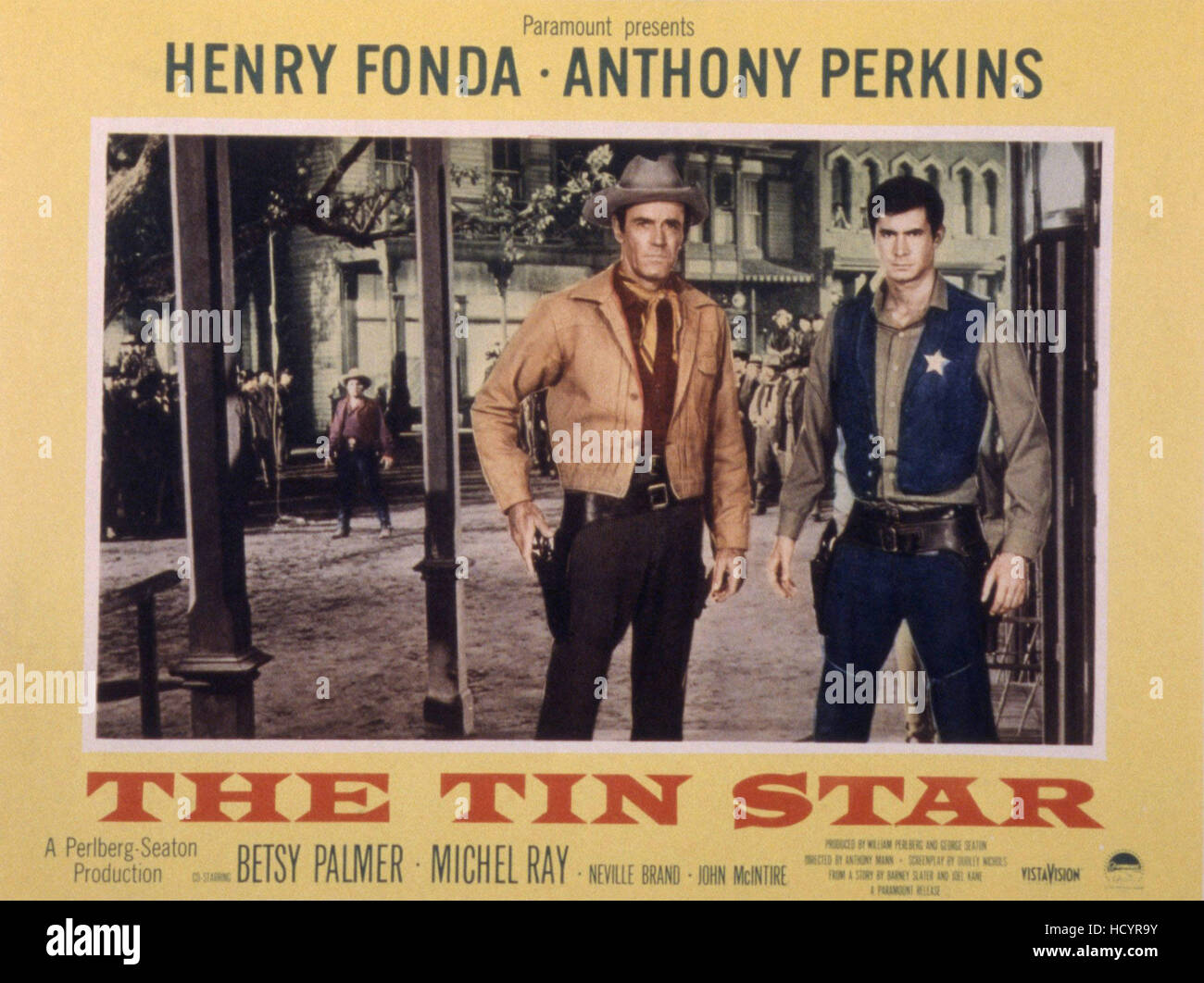 THE TIN STAR, Henry Fonda, Anthony Perkins, 1957 Stock Photo - Alamy
