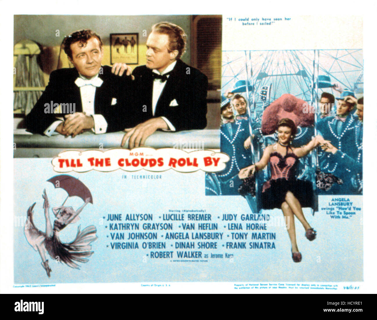 TILL THE CLOUDS ROLL BY, (lobbycard), Robert Walker, Van Heflin, Angela ... TILL THE CLOUDS ROLL BY, (lobbycard), Robert Walker, Van Heflin, Angela ...