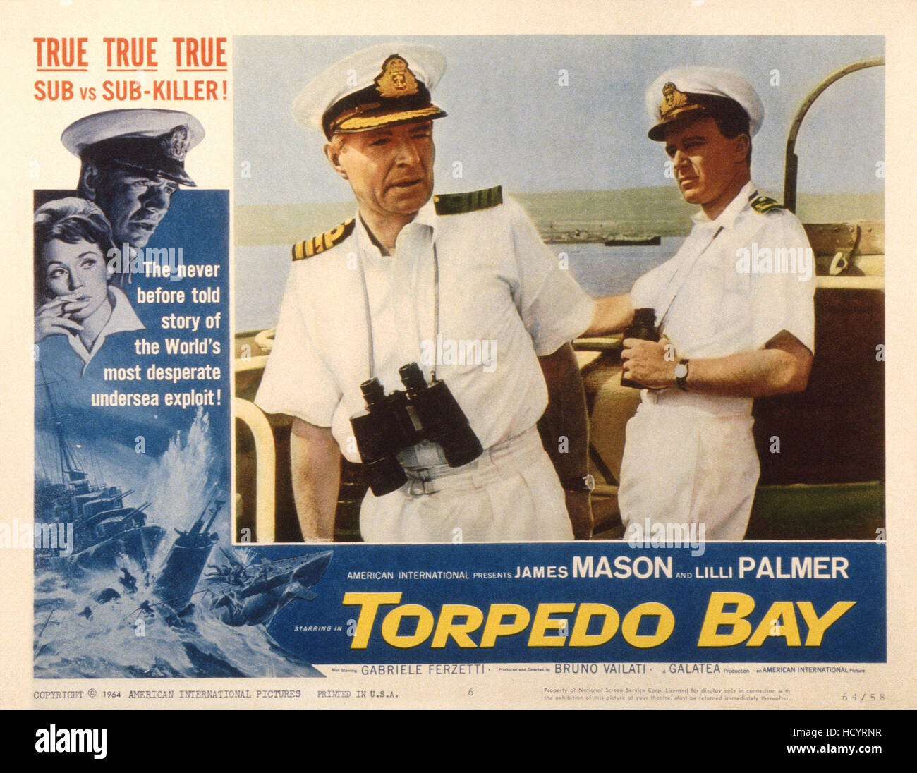 TORPEDO BAY, (aka BETA SOM), far left: Lilli Palmer, James Mason; insert, from left: James Mason ...