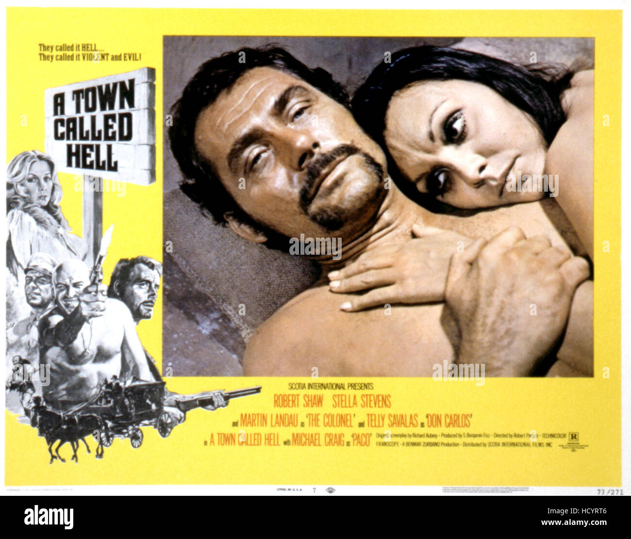 A TOWN CALLED HELL,(aka A TOWN CALLED BASTARD), Robert Shaw, Paloma Cela Stock Photo - Alamy