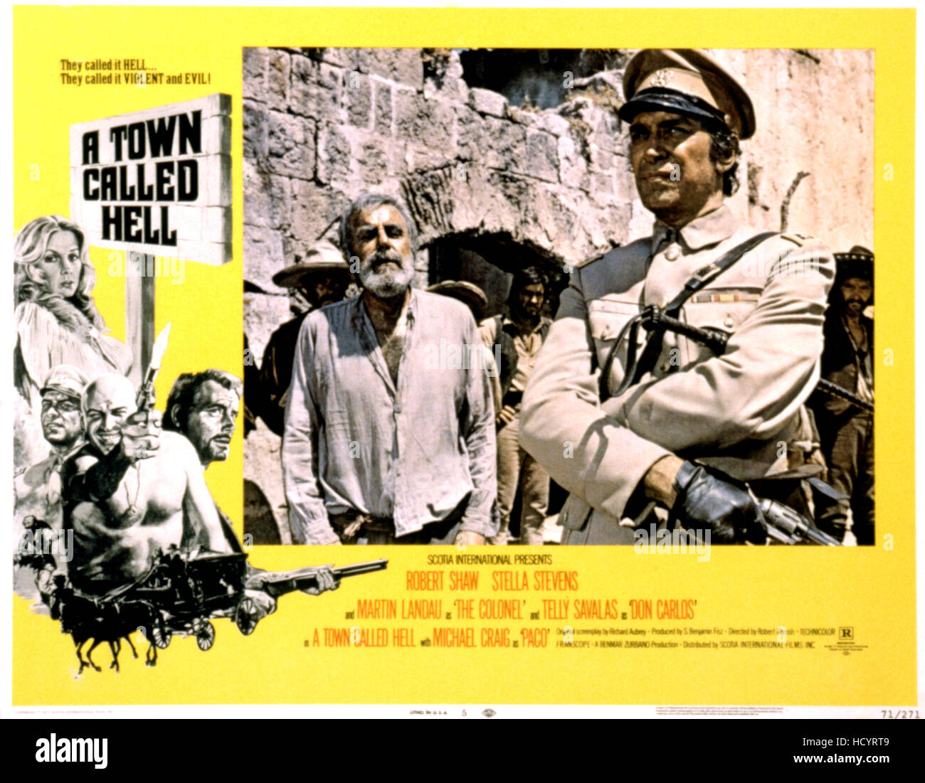 A TOWN CALLED HELL, (aka A TOWN CALLED BASTARD), Fernando Rey, Martin Landau, 1971 Stock Photo ...