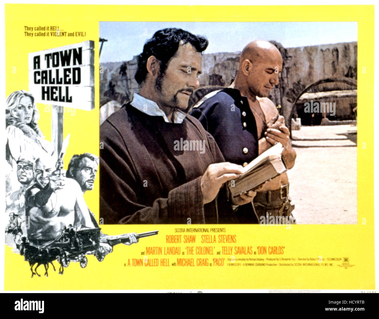 A TOWN CALLED HELL, (aka A TOWN CALLED BASTARD), Robert Shaw, Telly Savalas, 1971 Stock Photo ...