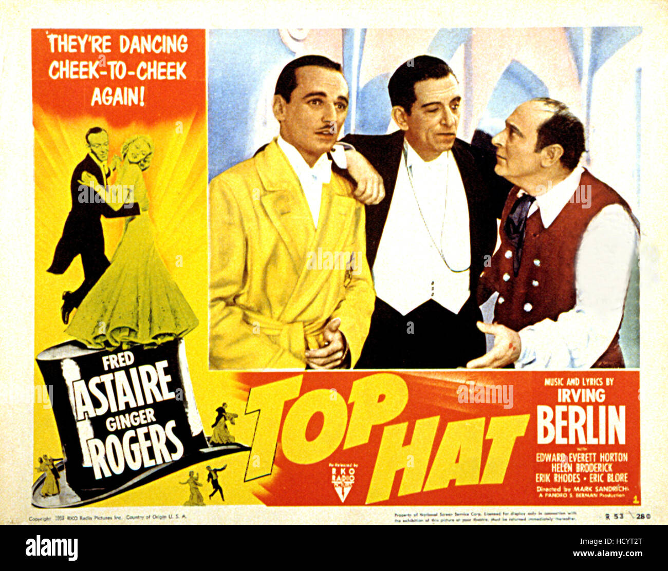 TOP HAT, Edward Everett Horton, Eric Blore, Erik Rhodes, 1935 Stock ...