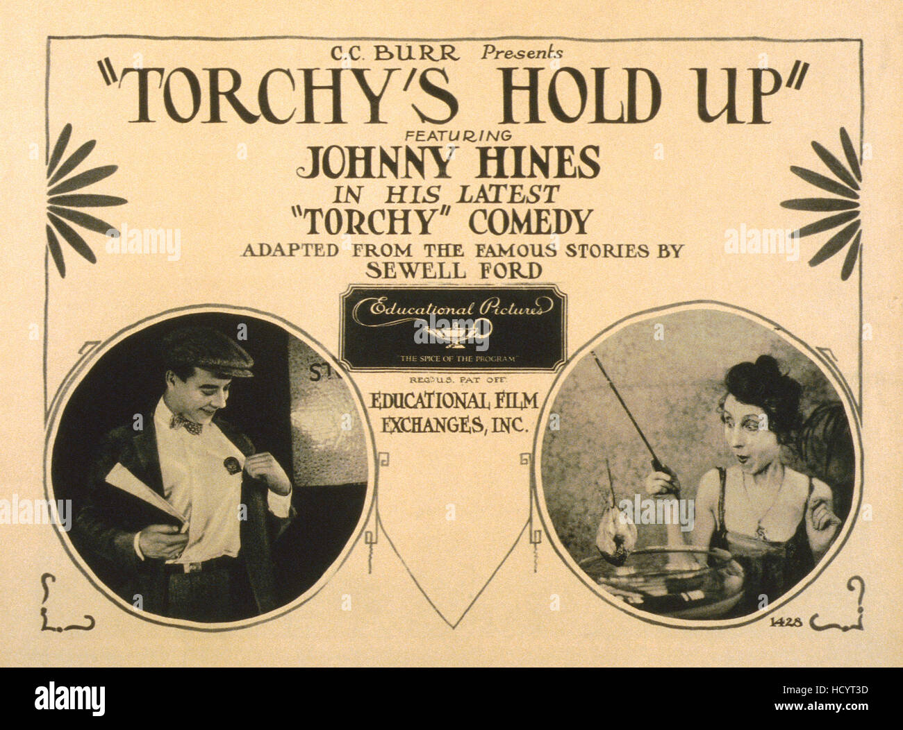 TORCHY'S HOLD UP, US lobbycard, Johnny Hines (left), 1922 Stock Photo ...