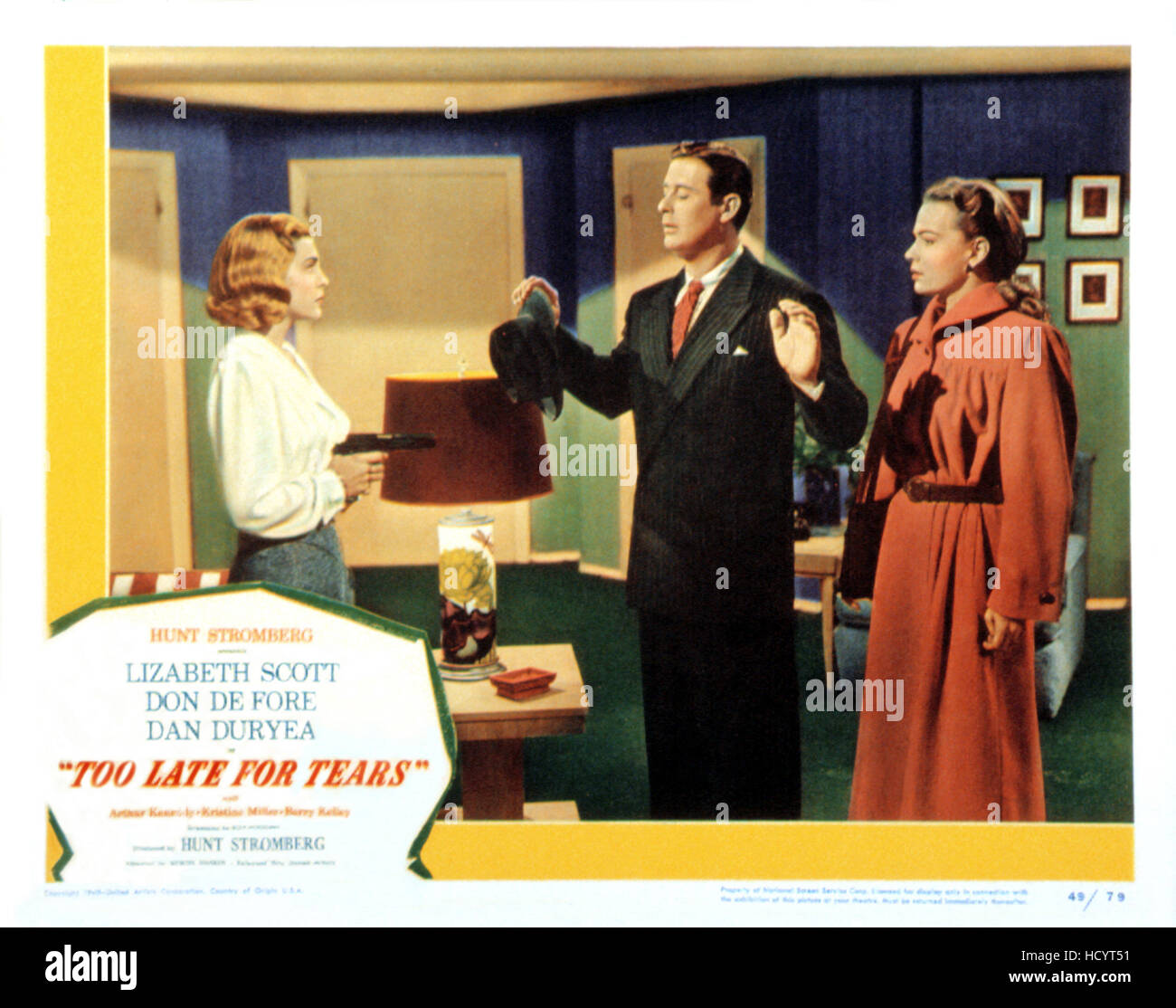 TOO LATE FOR TEARS, Lizabeth Scott, Don DeFore, Kristine Miller, 1949 ...