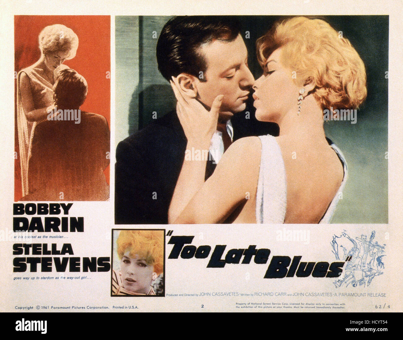 TOO LATE BLUES, US lobbycard, from left: Bobby Darin, Stella Stevens ...