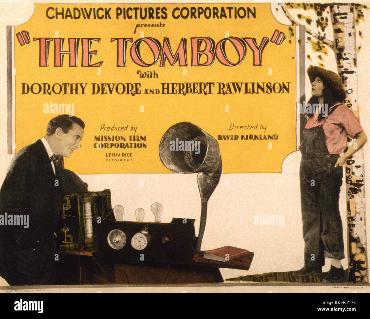 THE TOMBOY, US lobbycard, from left: Herbert Rawlinson, Dorothy Devore, 1924 Stock Photo - Alamy