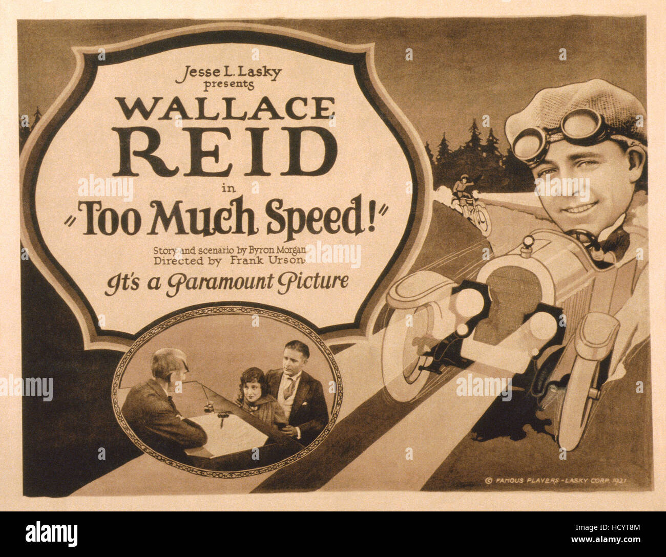 TOO MUCH SPEED, US lobbycard, Wallace Reid, 1921 Stock Photo - Alamy