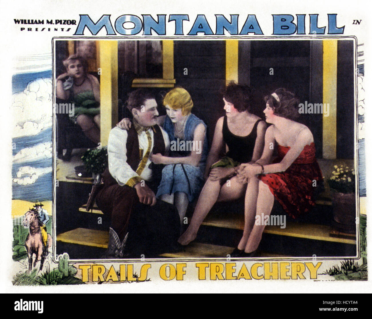 TRAILS OF TREACHERY, US lobbycard, from left: Fred Church as Montana ...