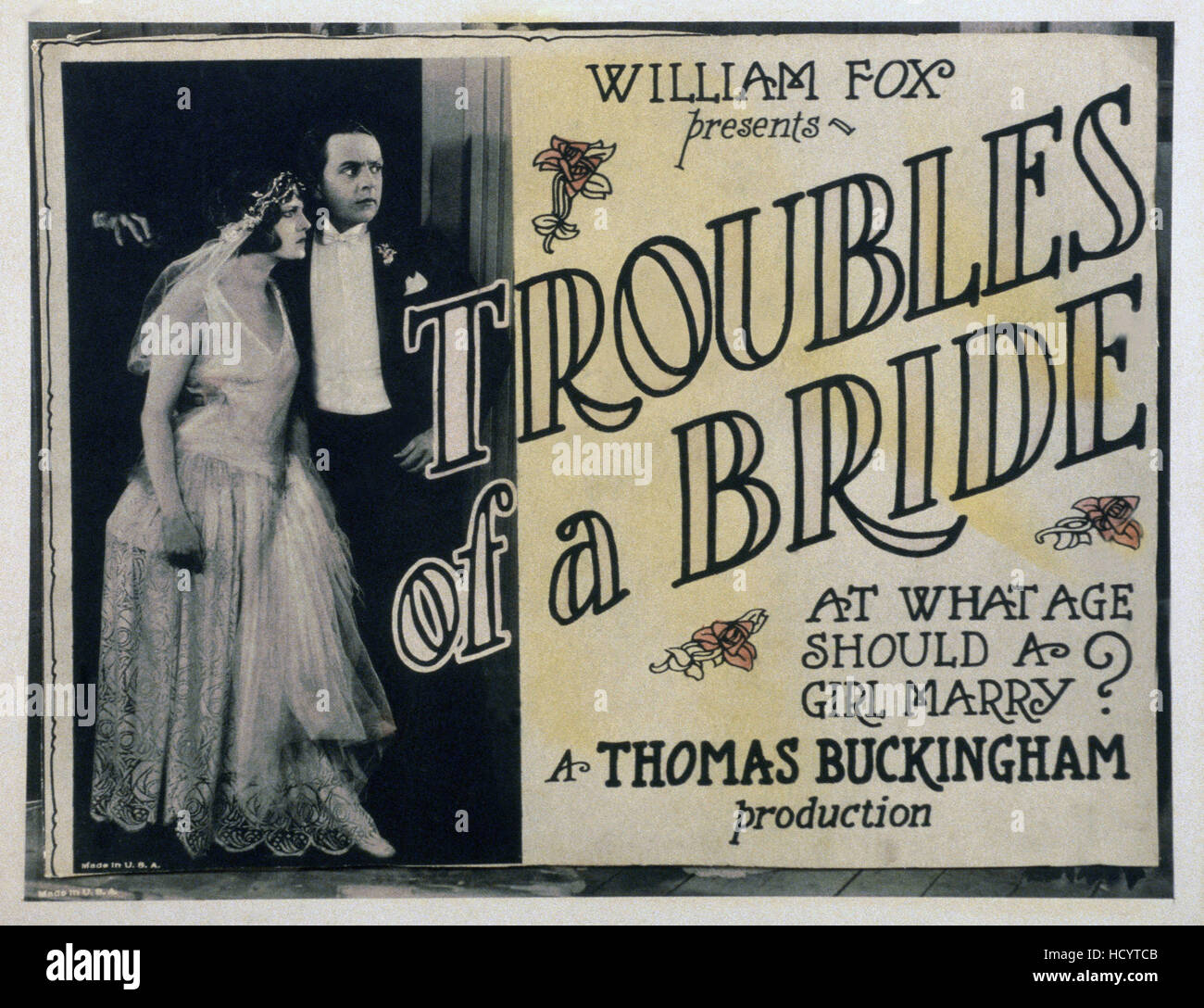 TROUBLES OF A BRIDE, US lobbycard, from left: Mildred June, Robert ...