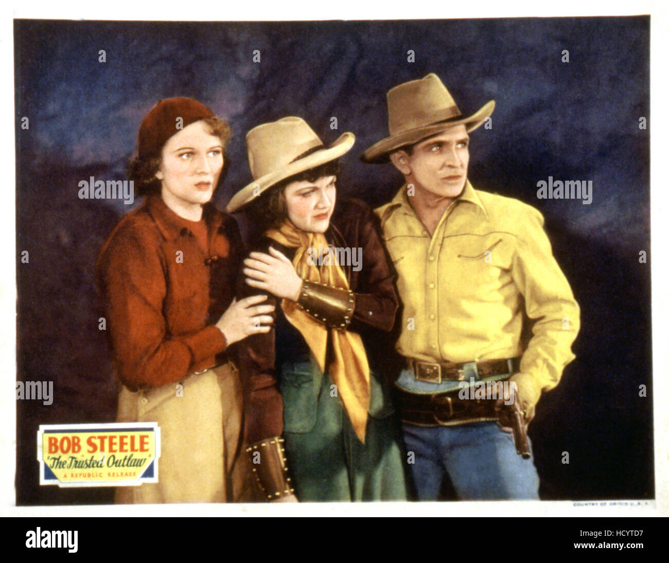 THE TRUSTED OUTLAW, Lois January, Joan Barclay, Bob Steele, 1937 Stock ...