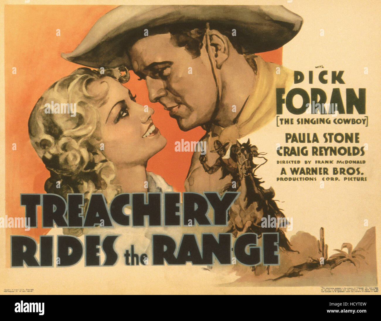 TREACHERY RIDES THE RANGE, US poster, from left: Paula Stone, Dick ...