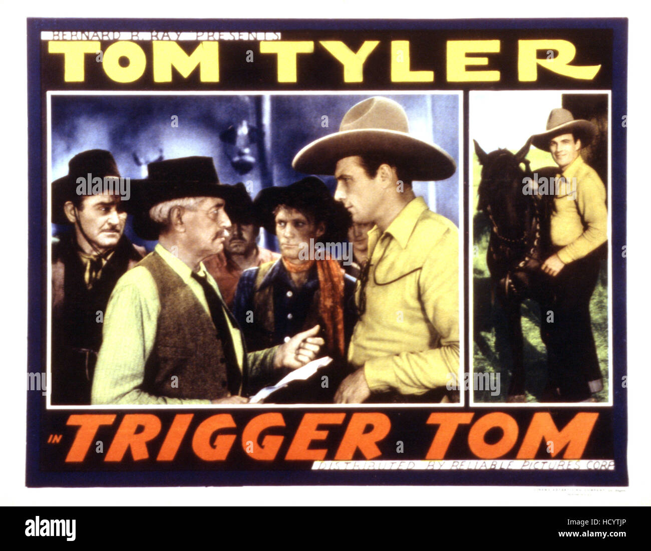 TRIGGER TOM, from left: Bud Osborne, Lloyd Ingraham, Al St John, Tom Tyler, 1935 Stock Photo - Alamy