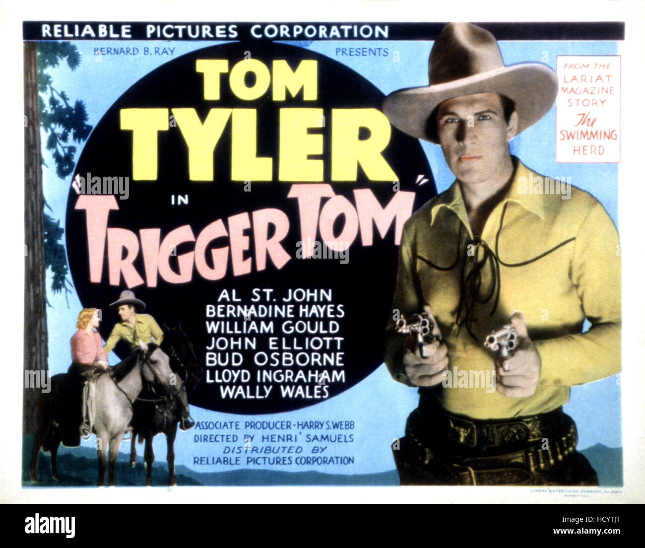 TRIGGER TOM, from left: Bernadene Hayes, Tom Tyler, 1935 Stock Photo - Alamy