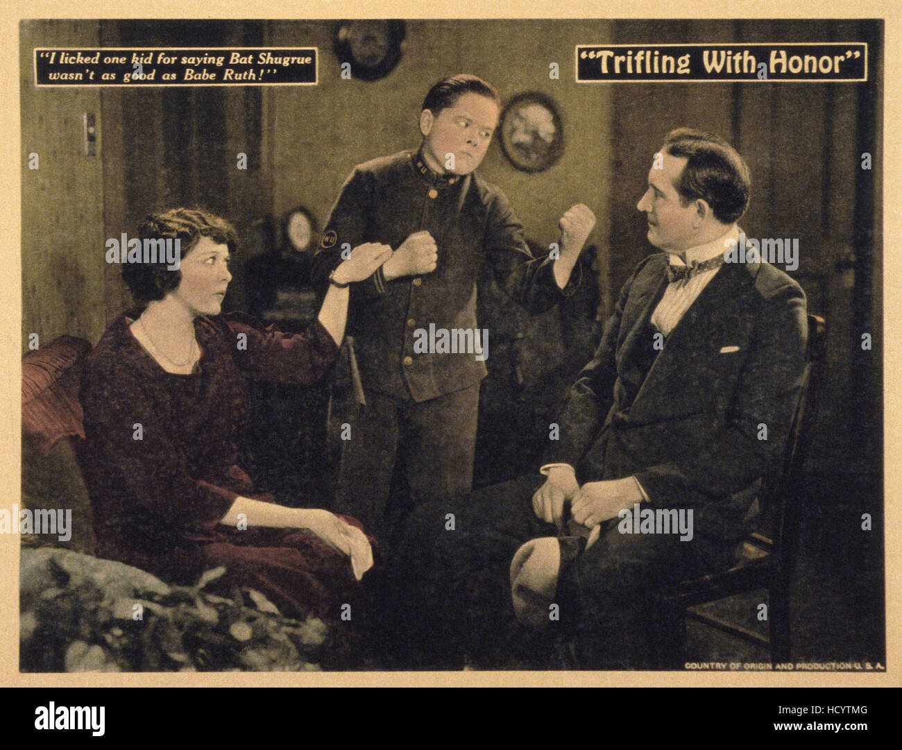 TRIFLING WITH HONOR, US lobbycard, from left: Fritzi Ridgeway, Buddy ...