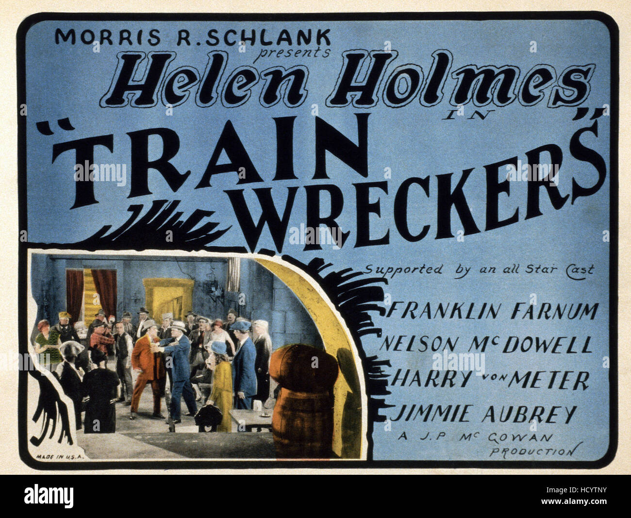 TRAIN WRECKERS, US poster, 1925 Stock Photo - Alamy
