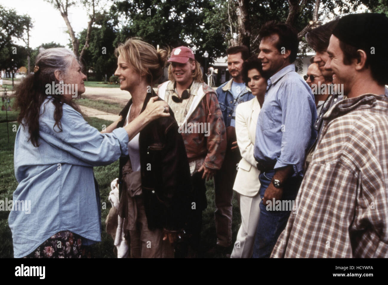 TWISTER, front from left: Lois Smith, Helen Hunt, rear from left ...