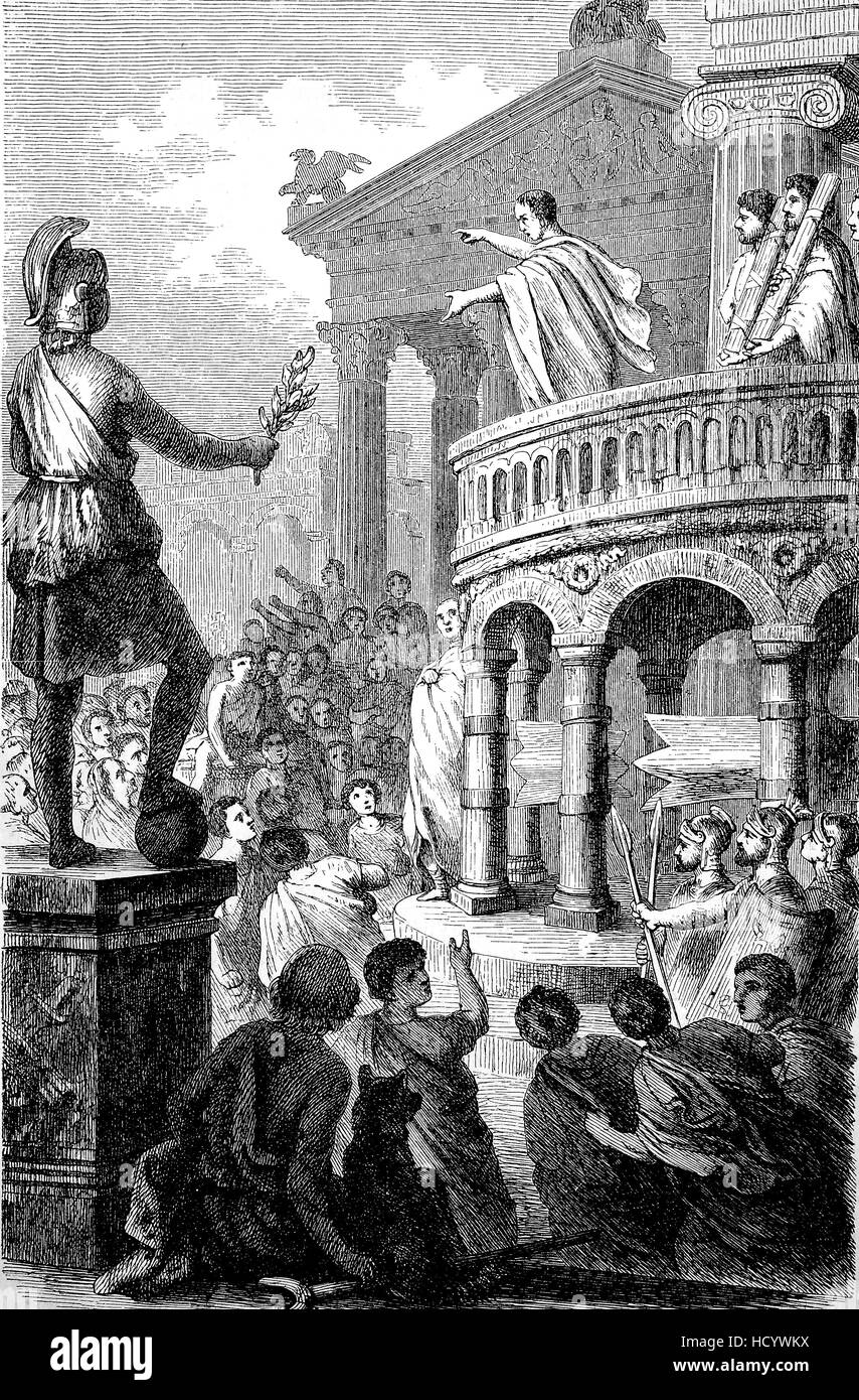 The Rostra, a large platform built in the city of Rome that stood ...