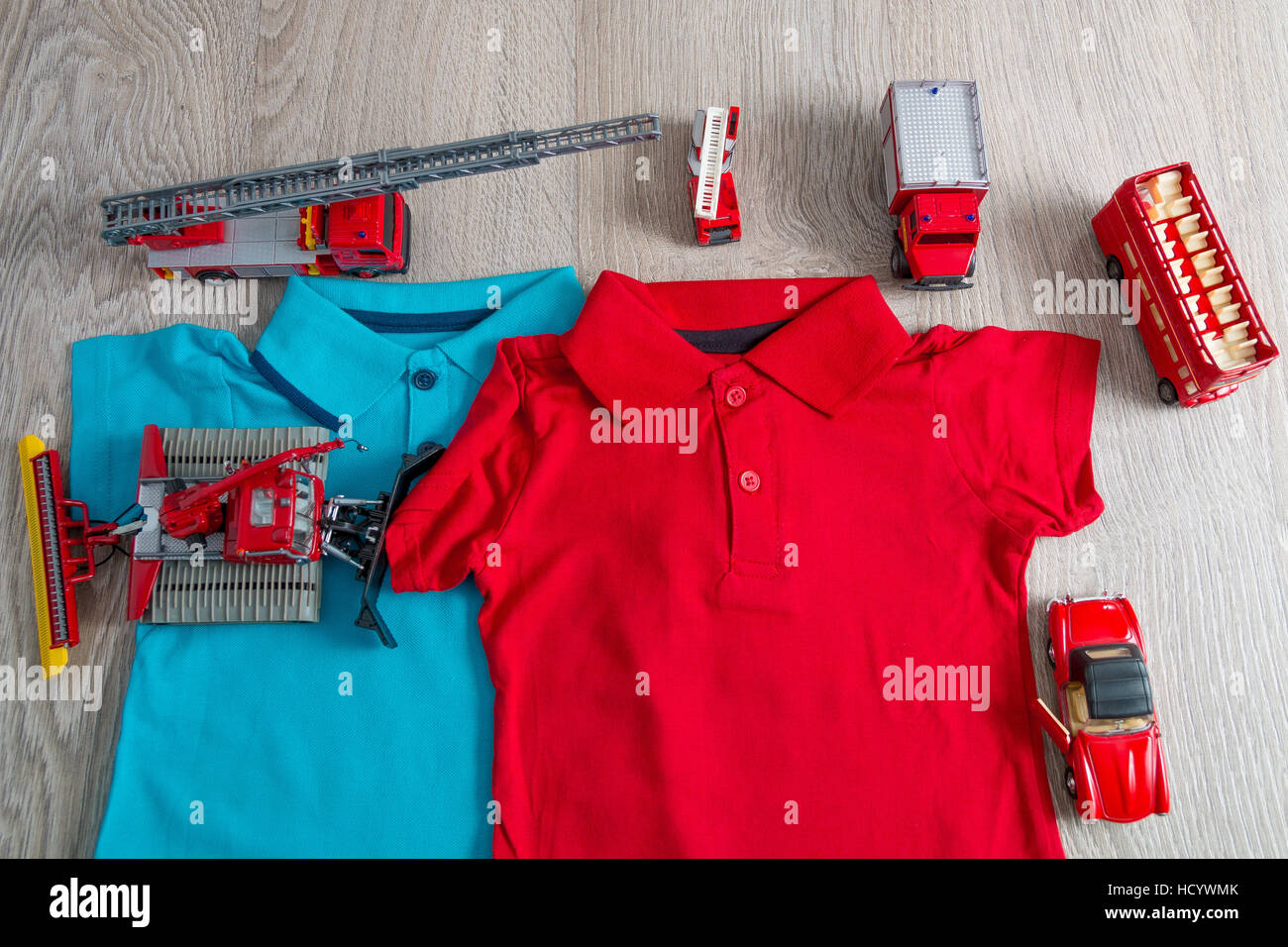 Two polo red and blue near set of car toy. Close up Stock Photo - Alamy