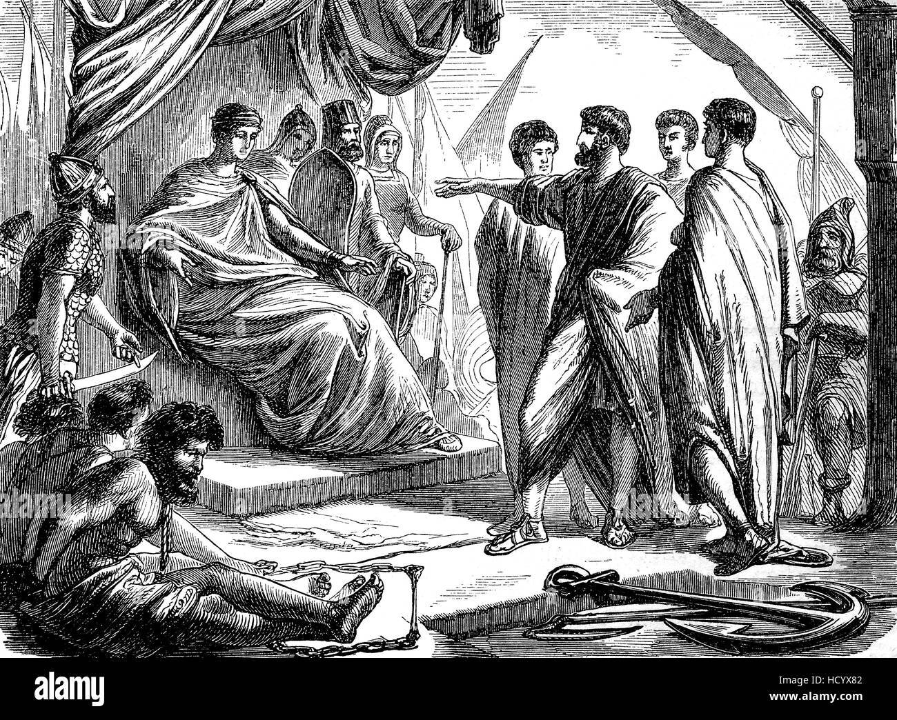 Roman emissaries infront of the Illyrian king, 229 BC, the story of the ...