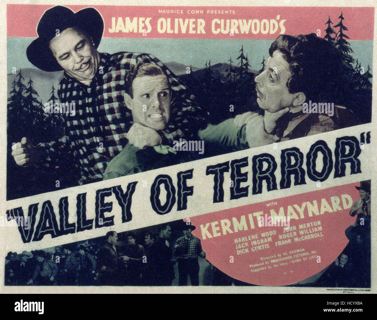 VALLEY OF TERROR, US poster, from left: Dick Curtis, Kermit Maynard ...