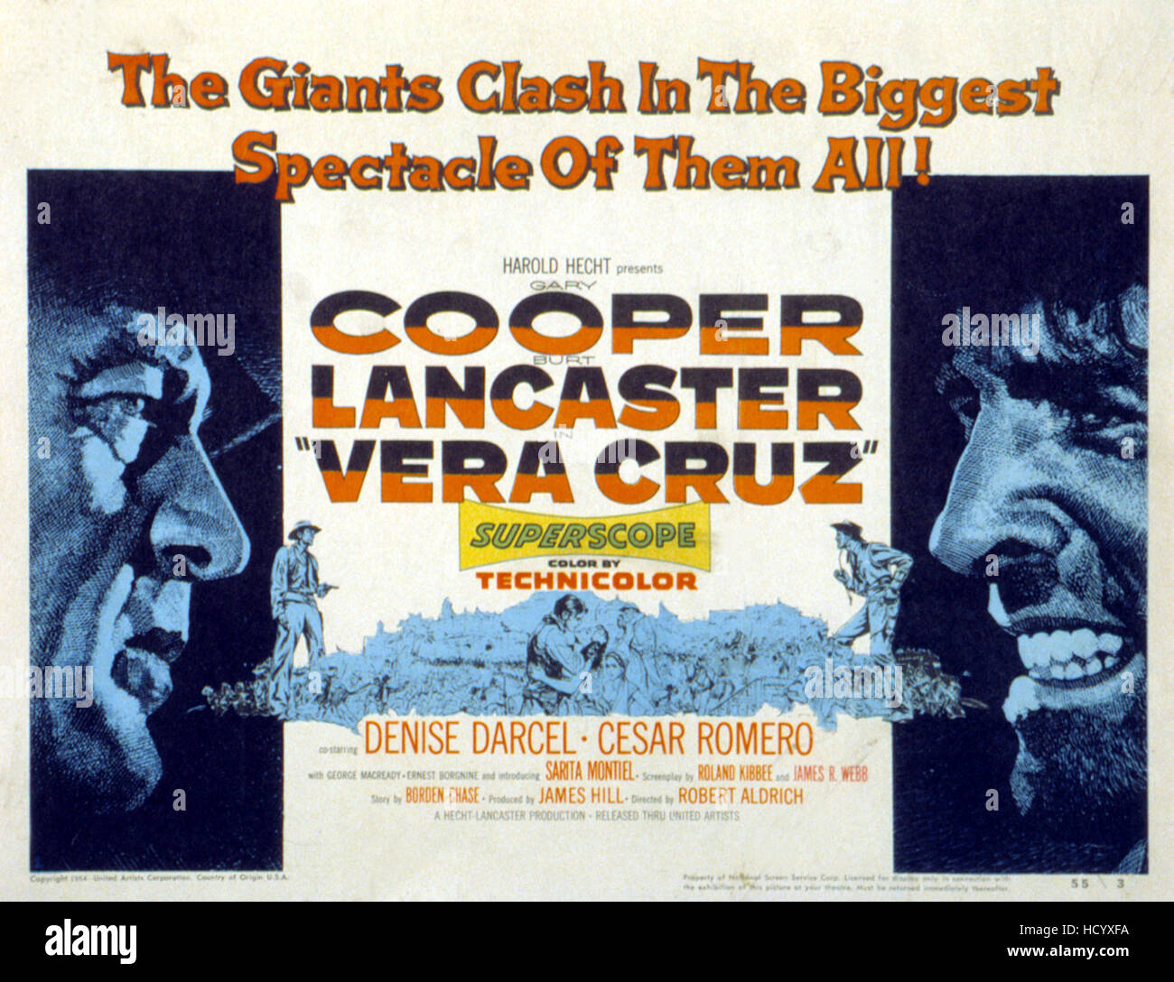 VERA CRUZ, Gary Cooper, Burt Lancaster, 1954 Stock Photo - Alamy