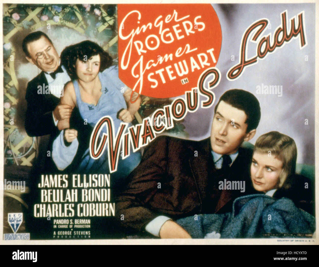 VIVACIOUS LADY, Charles Coburn, Frances Mercer, James Stewart, Ginger ...