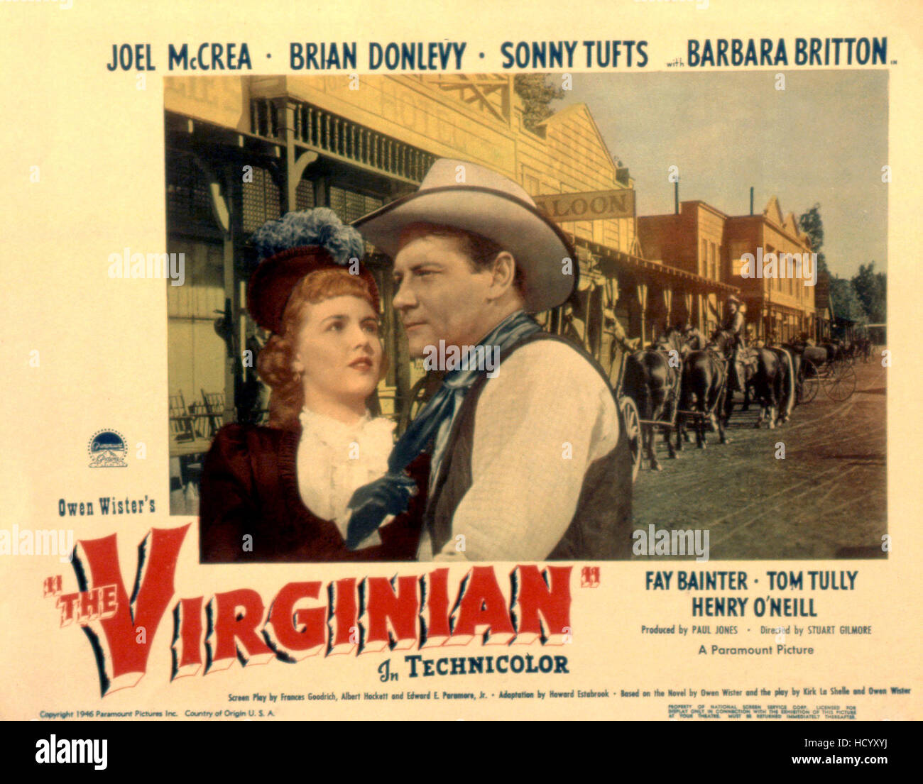 THE VIRGINIAN, Barbara Britton, Joel McCrea, 1946 Stock Photo - Alamy